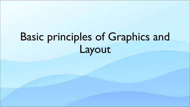 Basic Principles Of Graphics and Layout | PPTX | Desktop Publishing | Computer Software and ...