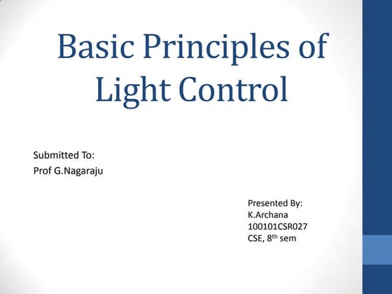 Class 003 principles of light | PPT