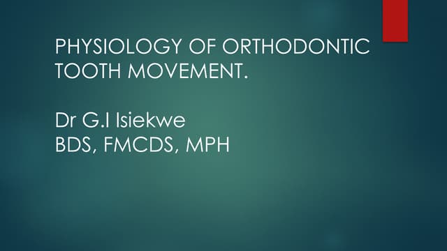 theories of tooth movement | PPTX