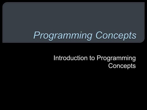 Introduction To Computer Programming Ppt