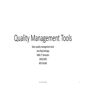 Basic quality management tools | PPTX