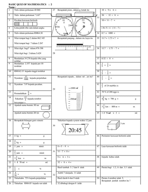 Modul matematik seedin 2 | PDF