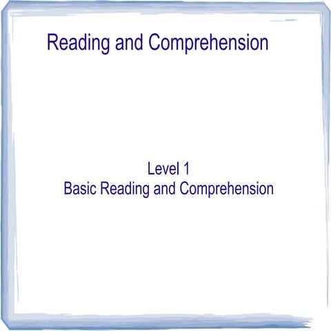 Literal Comprehension: Sight Words | PPT