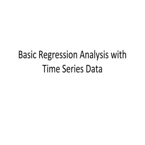 Basic regression with time series data | PPT