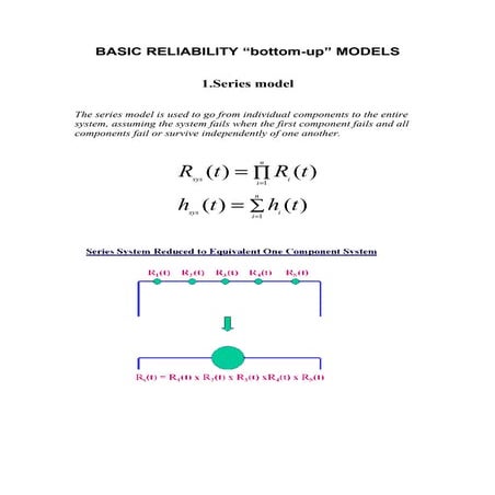 Basic reliability models | DOC