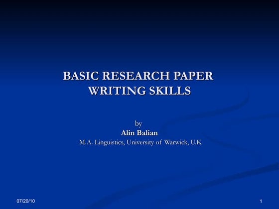 How to Write a Research Monograph: Basics | PPTX