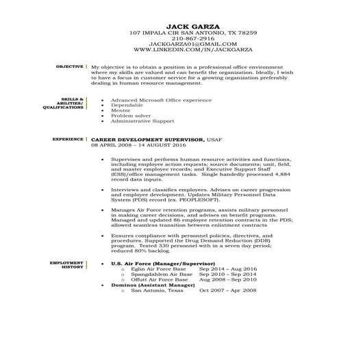 TAP resume Losa | DOCX