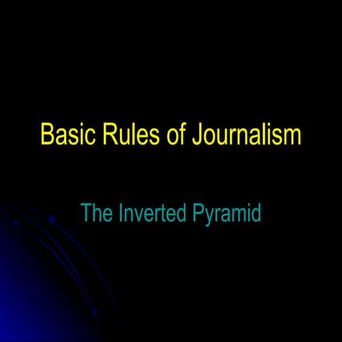 Basic rules of_journalism | PPT