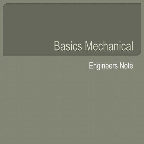 Basics mechanical | PPT