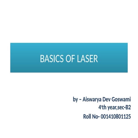 Basics of LASER and its application.pptx
