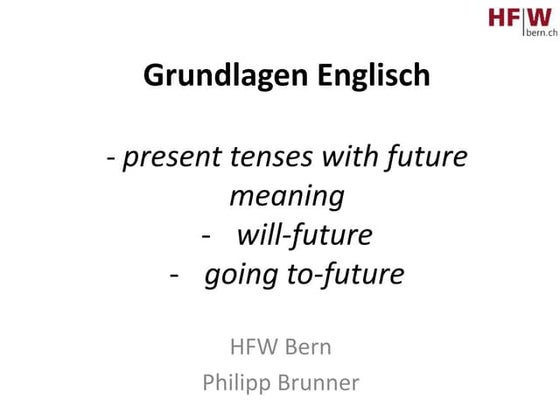 Present Continuous Future | PDF