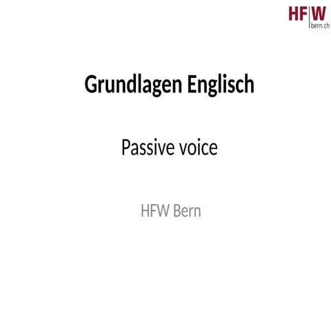 Basics 11 - passive voice.pptx jkbvikblvlblj | PPTX
