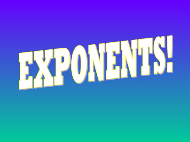 Laws Of Exponents | PPT