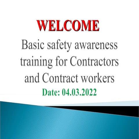 Basic safety awareness training for contractors and workers.ppt