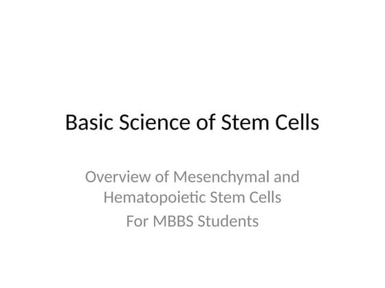 Human Umbilical Cord Derived Mesenchymal Stem Cells (hUC-MSCs).pptx | Physical Therapy | Wellness
