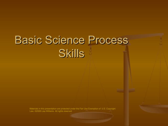 Science Process Skills | PPT