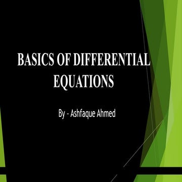 Introduction To Differential Equations Pptx