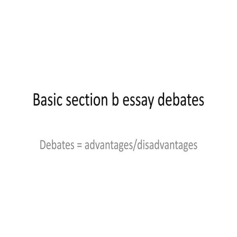 Basic section b essay structures | PPTX