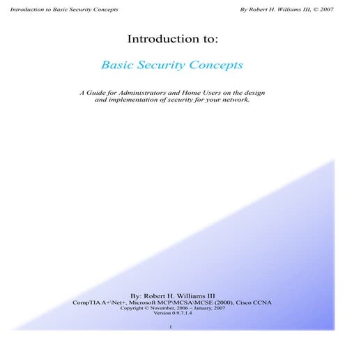 Basic security concepts | PDF