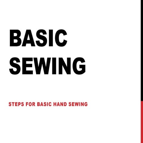 Basic sewing diagrams | PPTX