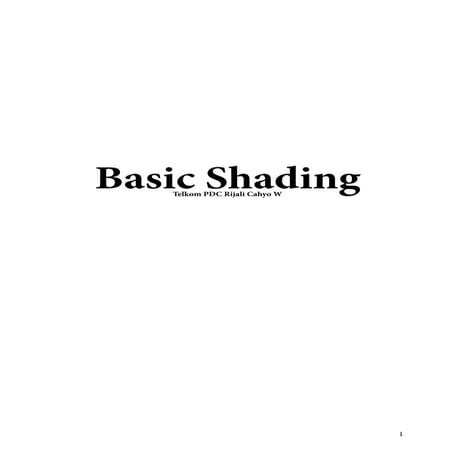 Basic shading upload | PDF