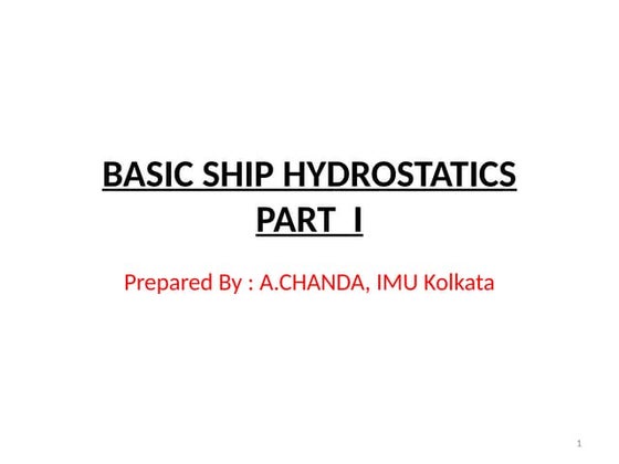 Basics of hydraulics | PPT