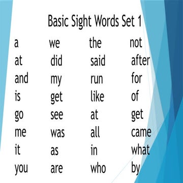 basic sight word for first grader .pptx