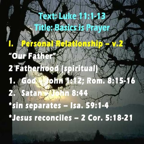 Basics in prayer | PPT