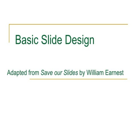 Basic Slide Design | PPT | Computing | Technology & Computing