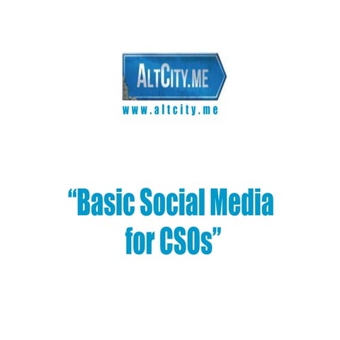 Basic social media for CSOs | PPT