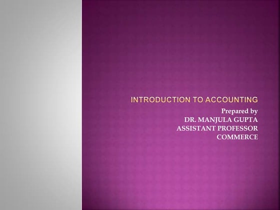 Chapter 1: Fundamentals of Accounting | PPTX