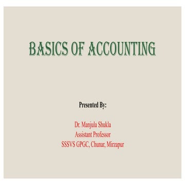 basics of accounting and concepts of acc | PPT