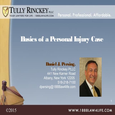 Basics of a Personal Injury Case - Tully Rinckey PLLC CLE | PPT
