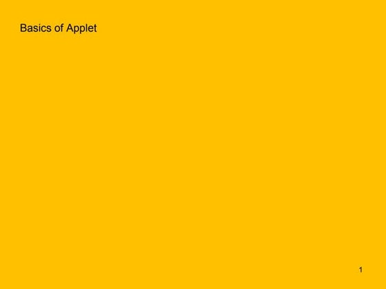 Applets In Java Ppt