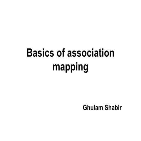 Basics Of Association Mapping Ppt
