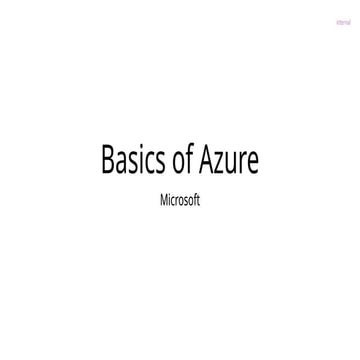 Basics of Azure explaining types of services | PPTX