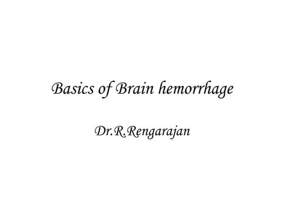 Intracranial Haemorrhage.ppsx | Death, Injury, or Military Conflict | Sensitive Topics