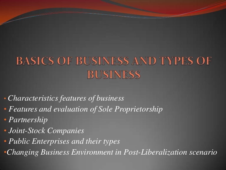 Basics of business
