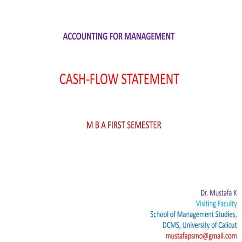 Basics of cash flow statement | PPT