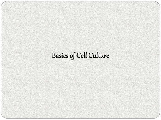 Animal cell culture media | PPTX
