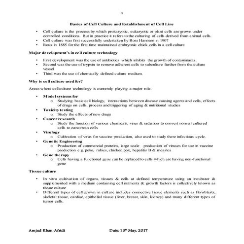 Cell Lining Technique Pdf