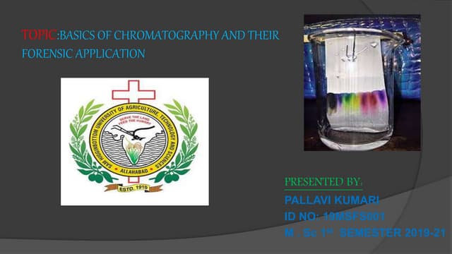 Basics Of Chromatography And Their Forensic Applicationpptx