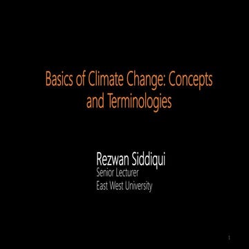 Basics of Climate Change | PPT