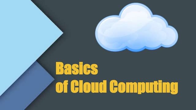 Basics Of Cloud Computing Pptx