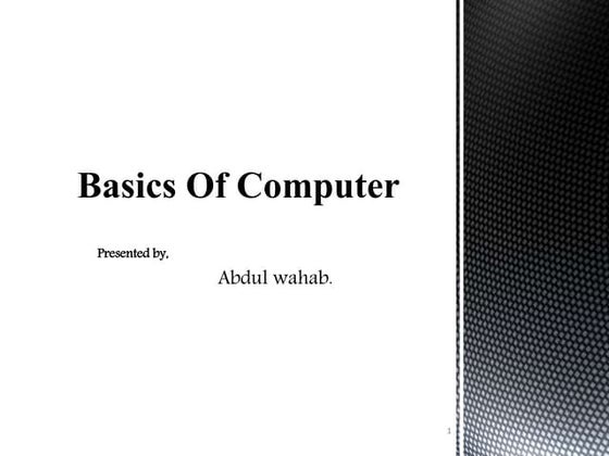 Basic Computer | PPT