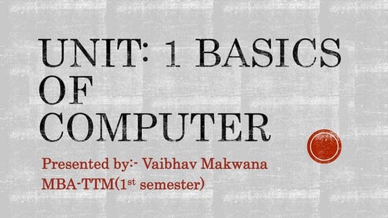1. computer basics terminology | PPT
