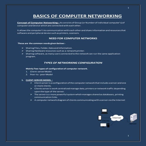 Basics of computer networking | PDF