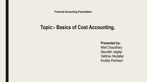 Cost Accounting | PDF