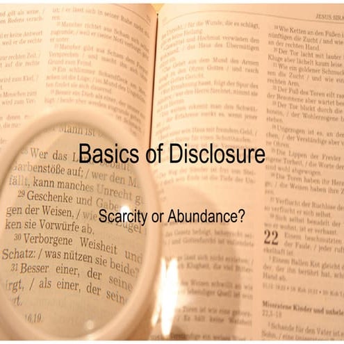 Basics of disclosure | PDF | Internet for Beginners | Internet