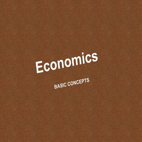 Basics of economics | PPT